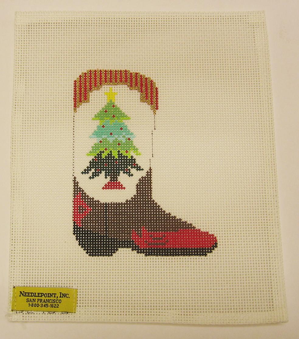 Needlepoint Cowboy Boot Canvas – Needlepoint Inc