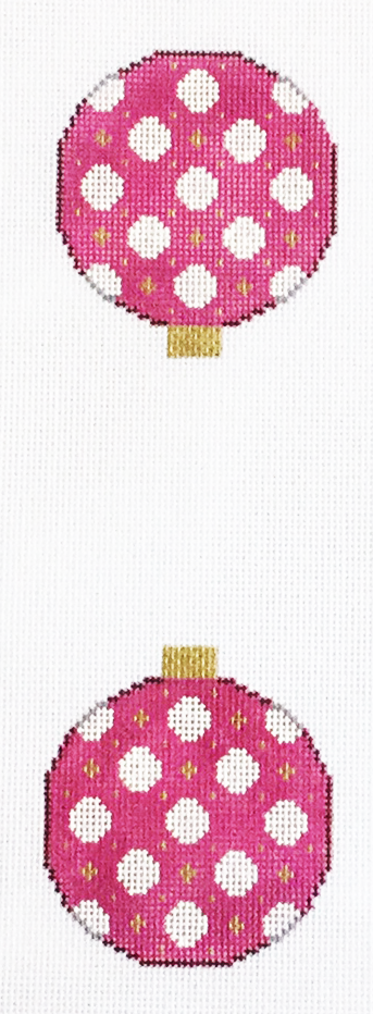 Needlepoint Pink and White Circle Ornament Canvas – Needlepoint Inc