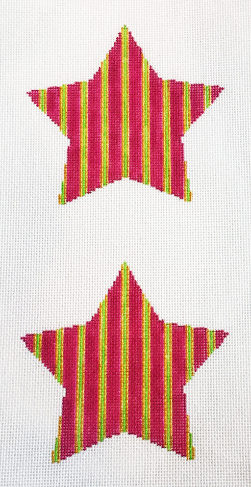 Needlepoint Pink Striped Star Canvas – Needlepoint Inc