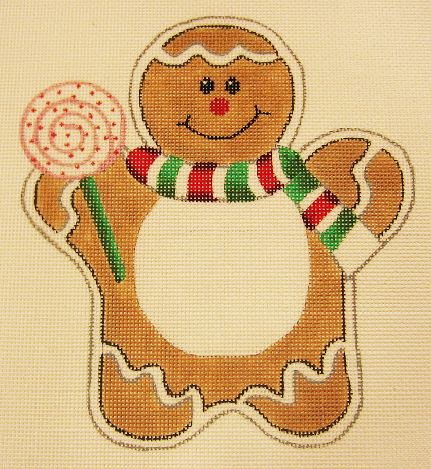 Needlepoint Gingerbread Man Picture Frame Canvas – Needlepoint Inc
