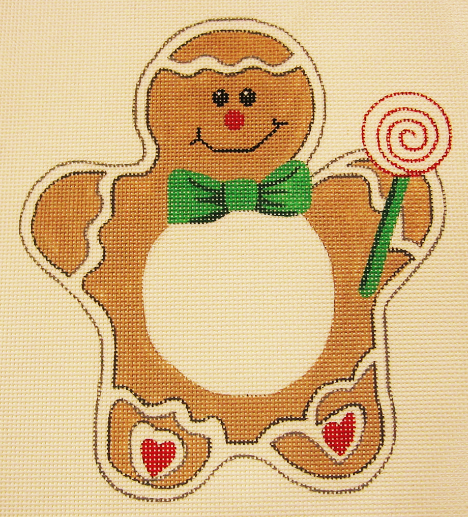 Needlepoint Gingerbread Man Picture Frame Canvas – Needlepoint Inc