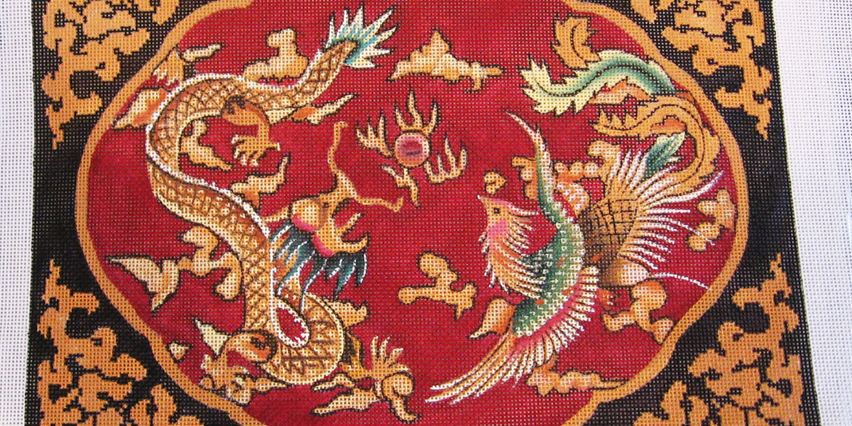 Needlepoint Dragon and Phoenix Canvas – Needlepoint Inc
